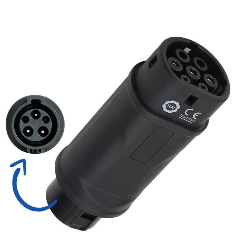 Type1 To Type2 Electric Vehicle Charger Adapter Converter Connector EV ...